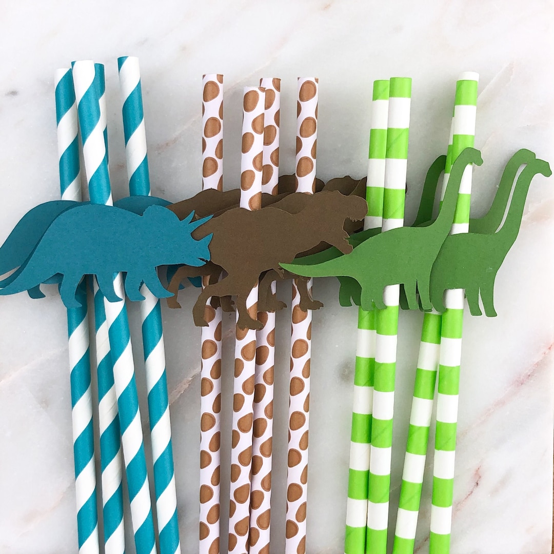 Dinosaur Party Paper Straws, 12 | Dinosaur Birthday Party | Dino ...