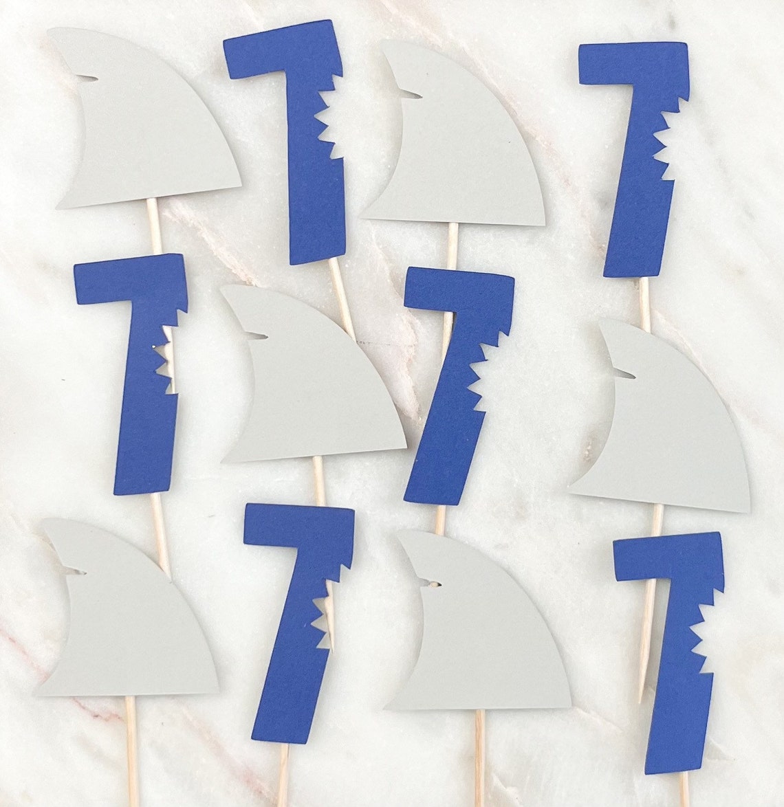 Shark Fin Cupcake Toppers: Shark Week Party Decorations - Set of 12 - Etsy