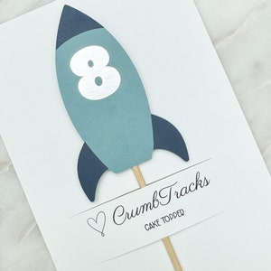 Rocket Ship Cake Topper | Space Party Decor | Astronaut Party ...