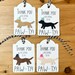 Puppy Dog Birthday Gift Tags, Set of 4 dog Party Treat Bags Goody Bag ...