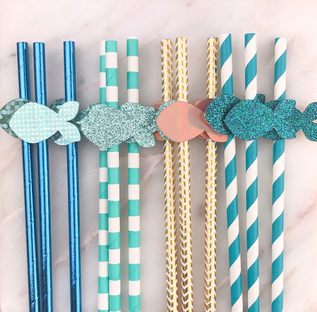 Fish Guppy Paper Party Straws, 12 | Fish Straws | Under the Sea | Fish ...