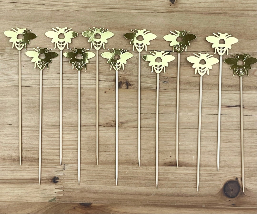 Bee Cocktail Toothpicks, 12 | Bee Theme | Mom to Bee | What Will It Bee ...