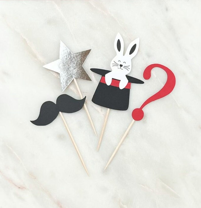 Magic Show Cupcake Toppers Set of 12 Magic Theme Party - Etsy