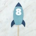 Rocket Ship Cake Topper | Space Party Decor | Astronaut Party | Customizable Cake Topper - Etsy