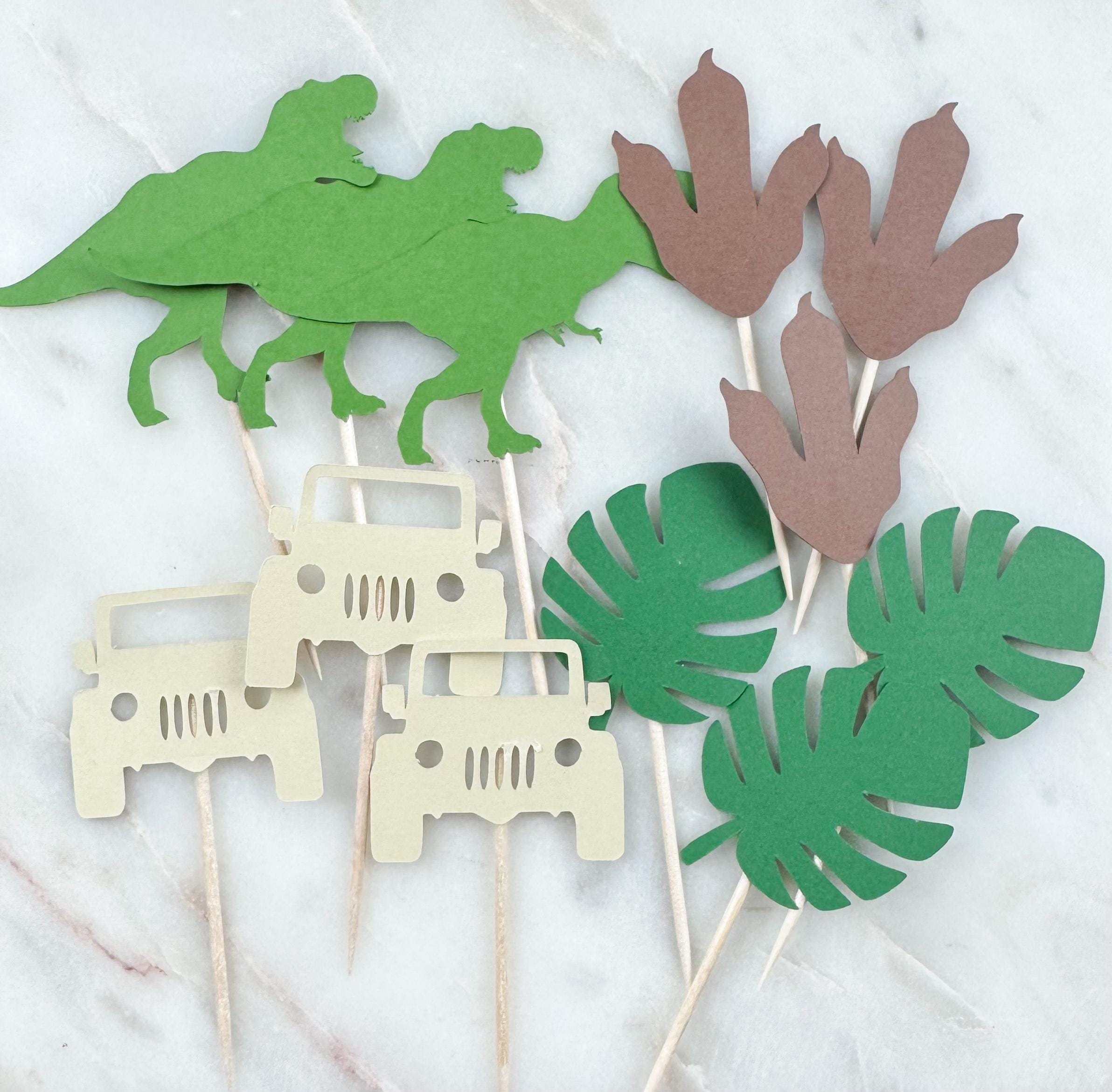 Dinosaur Cupcake Toppers: Jurassic Park Dino Adventure Party Decor ...