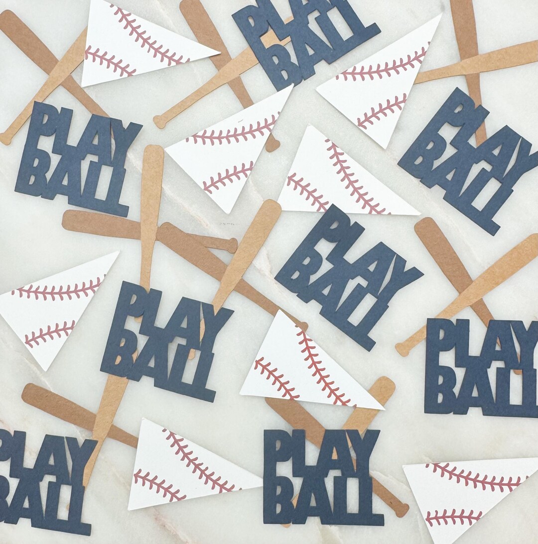 Baseball Party Confetti: Handmade Sports Theme Table Decor - Etsy