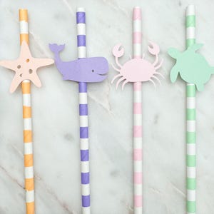 Under the Sea Party Straws, Oneder the Sea, 1st Birthday Party Decor ...