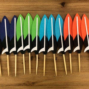Surfboard Cupcake Toppers, 12 | Luau | Surf Party | Pool Party | Beach ...