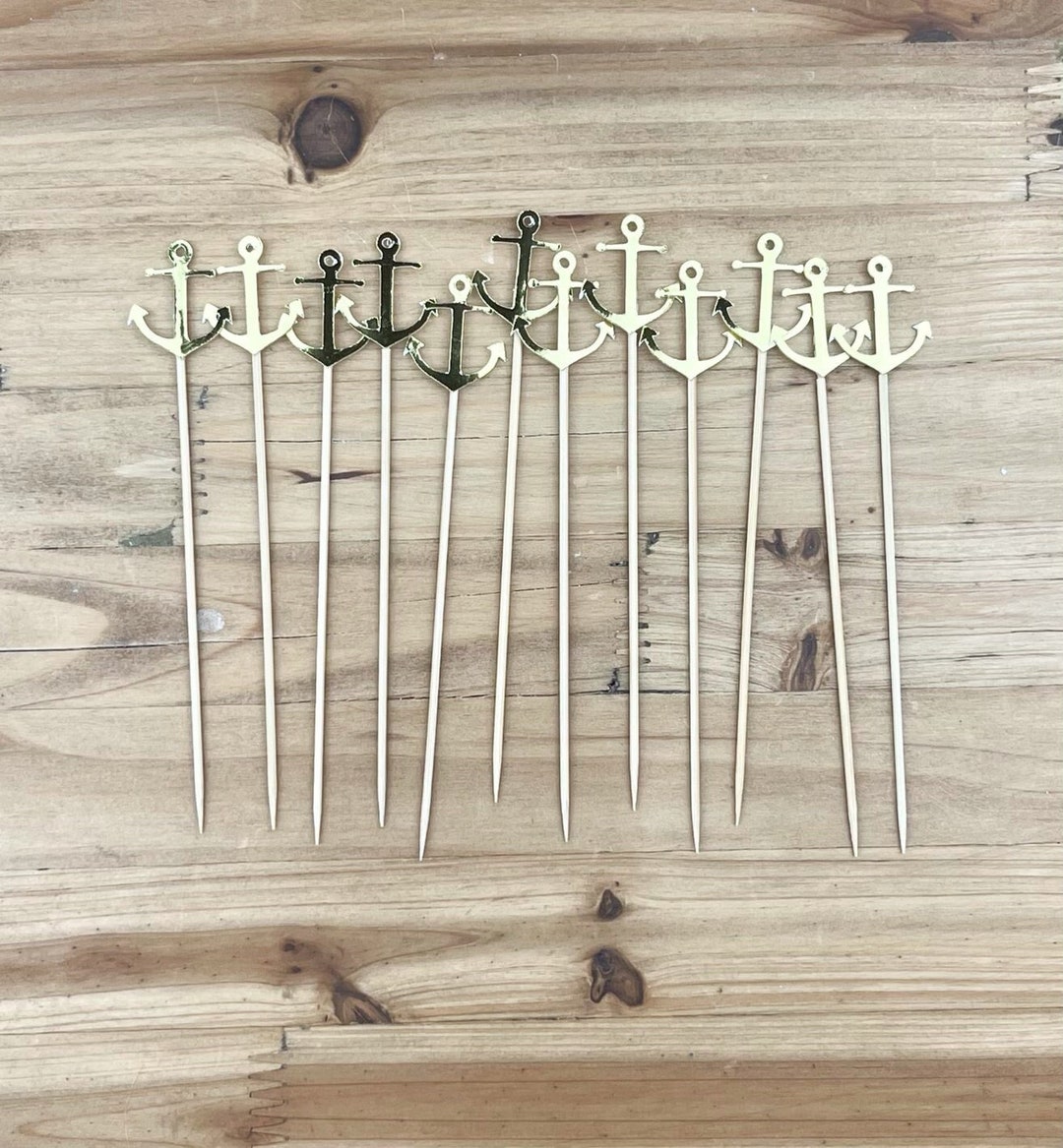 Anchor Cocktail Toothpicks, 12 | Anchor Appetizer Sticks | Nautical ...