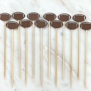 Football Party Cocktail Sticks, Set of 12 | Football Appetizer Sticks ...