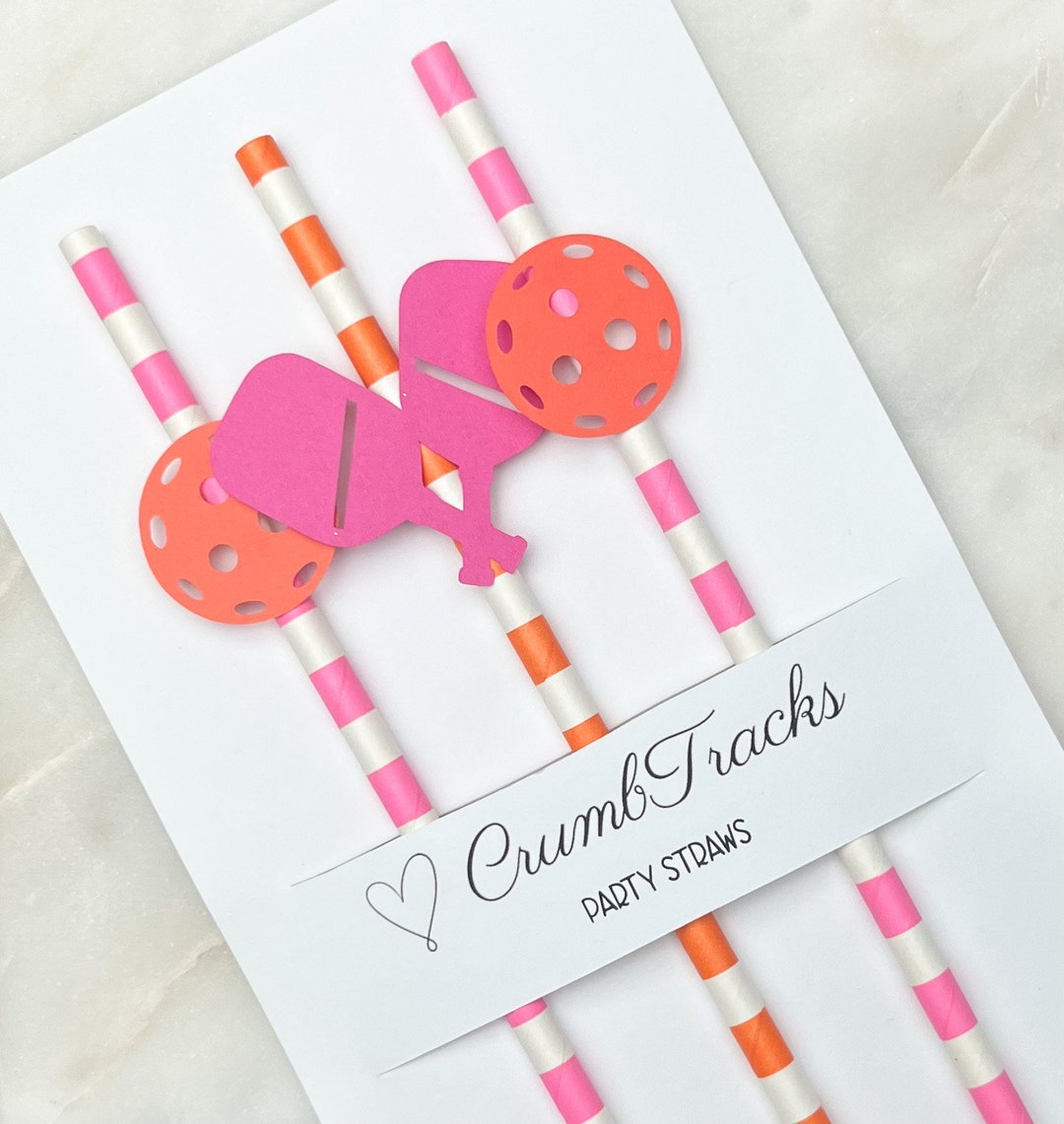 Pickle Ball Party Straws, Set of 12, Pickleball Cocktails Big Dinker ...