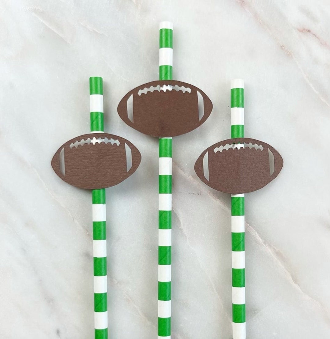 Football Party Straws, 12 | Football Party Decor | Tailgating ...