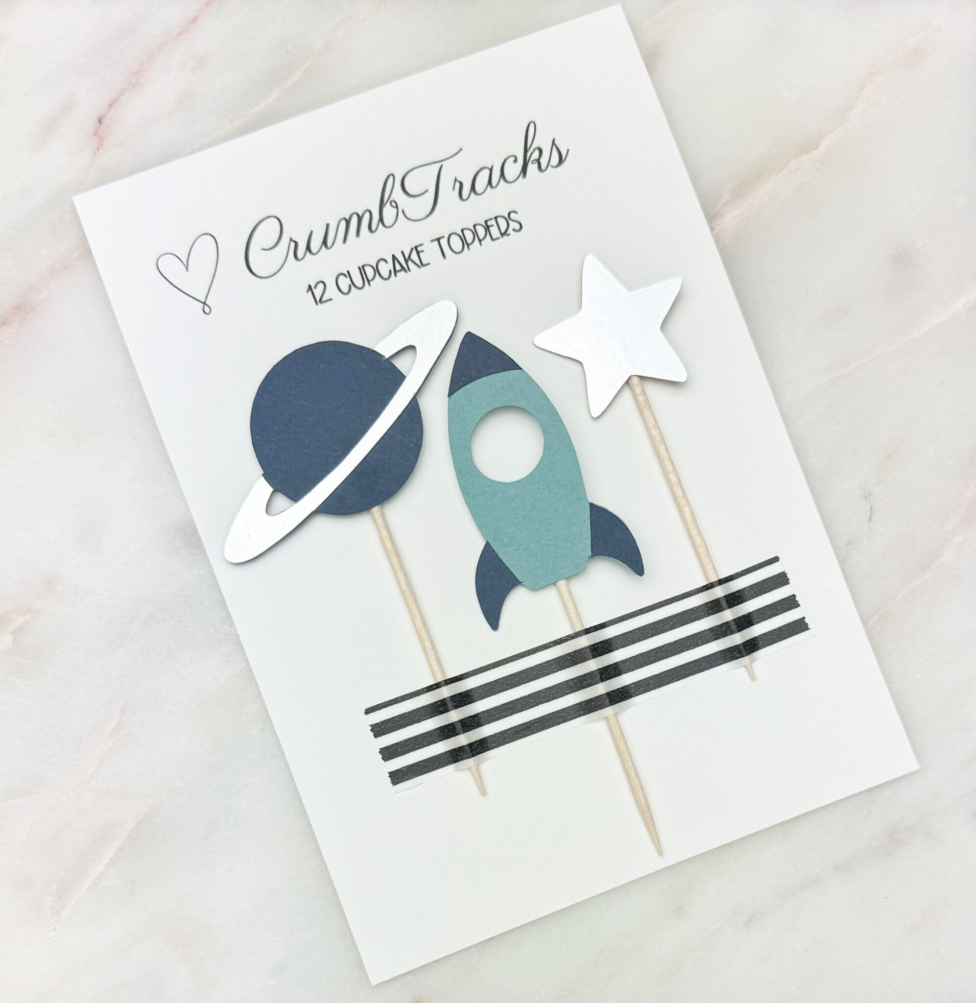 Space Cupcake Toppers: Rocket, Planet, Star Party Decor - Set of 12 - Etsy