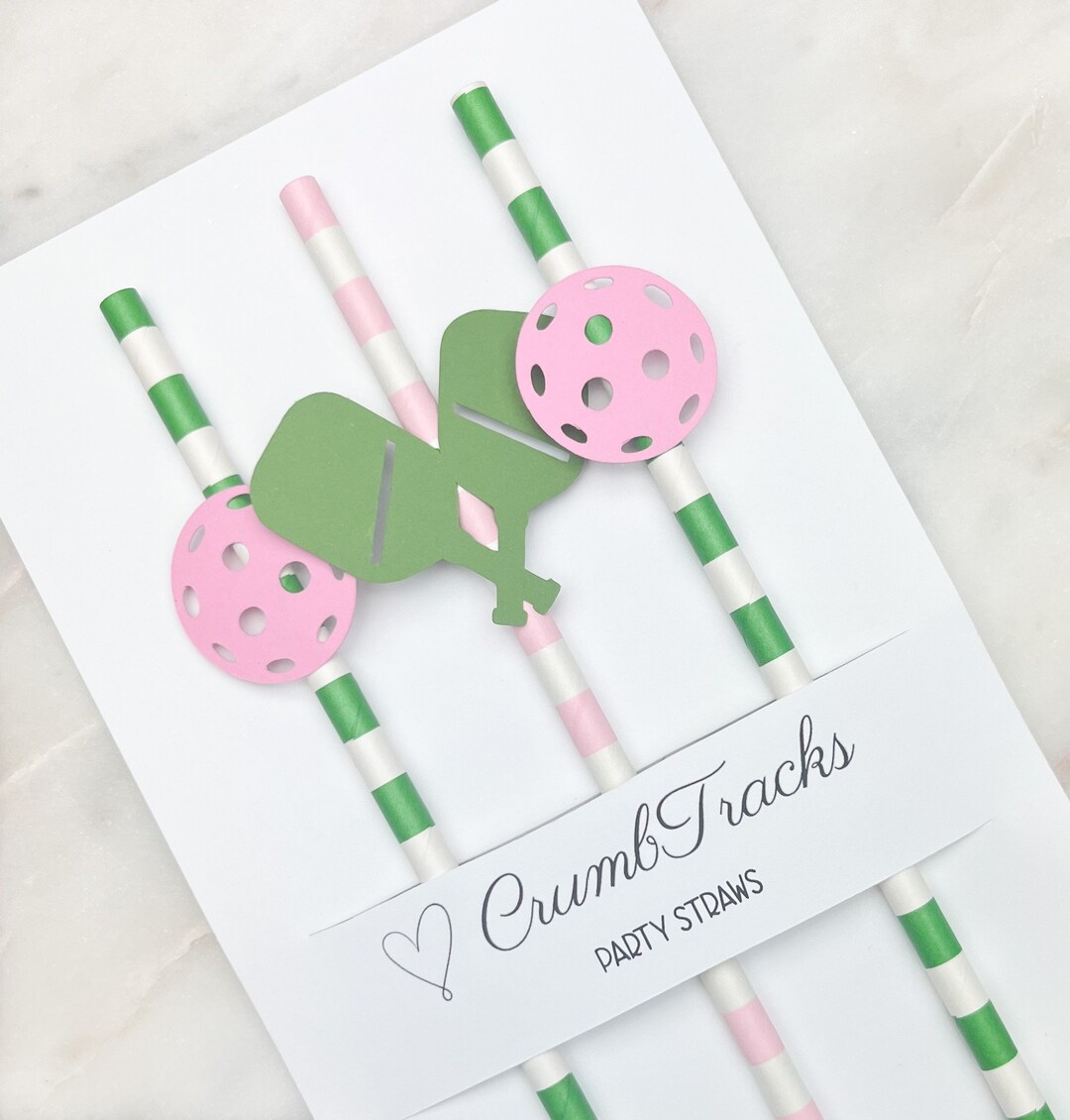 Pickle Ball Party Straws, Set of 12, Pickleball Cocktails Big Dinker ...