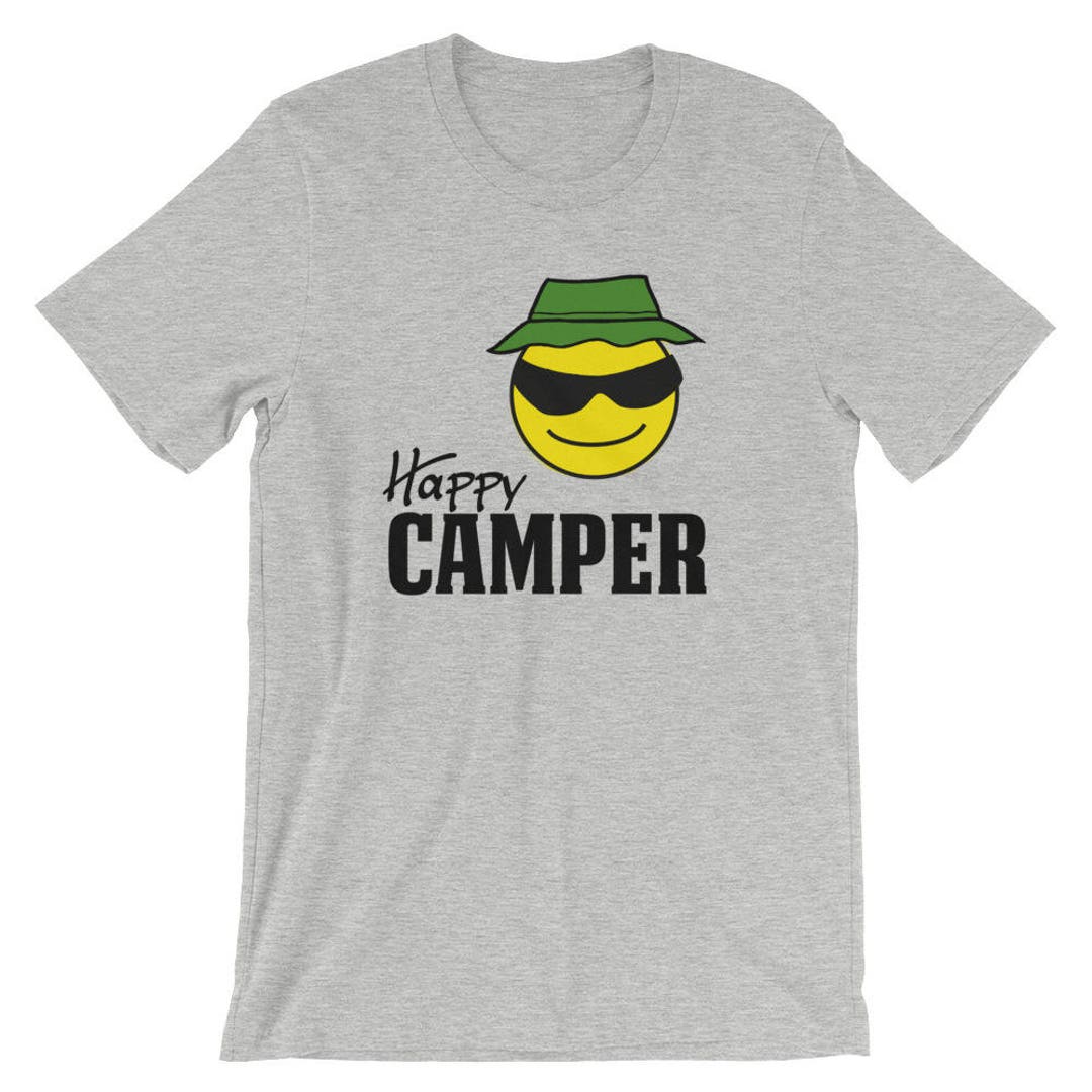 Happy Camper Smiley Face Bucket Hat Cool Unisex Shirt Camping Outdoors ...