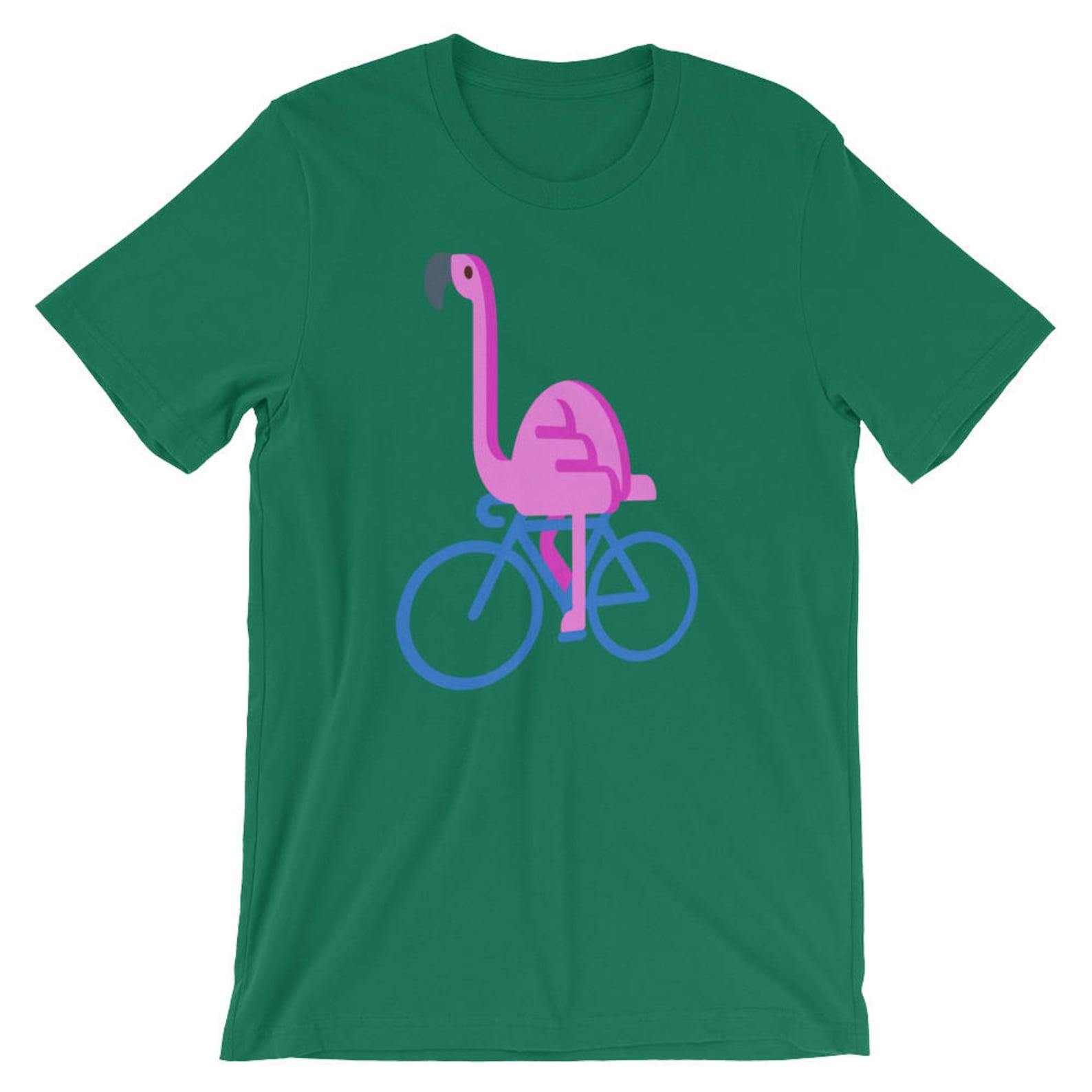 Flamingo on A Bicycle Tshirt Flamingo Bicycle Pink - Etsy