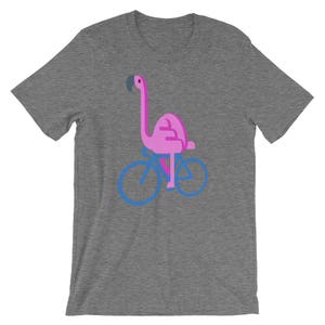Flamingo on A Bicycle Tshirt | Flamingo, Bicycle, Pink Flamingo, Bike ...