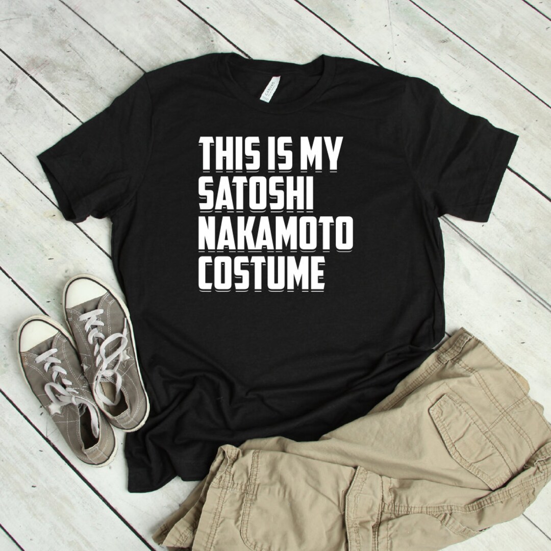 Satoshi Nakamoto Costume Bitcoin T-shirt | Satoshi Nakamoto, Bitcoin ...