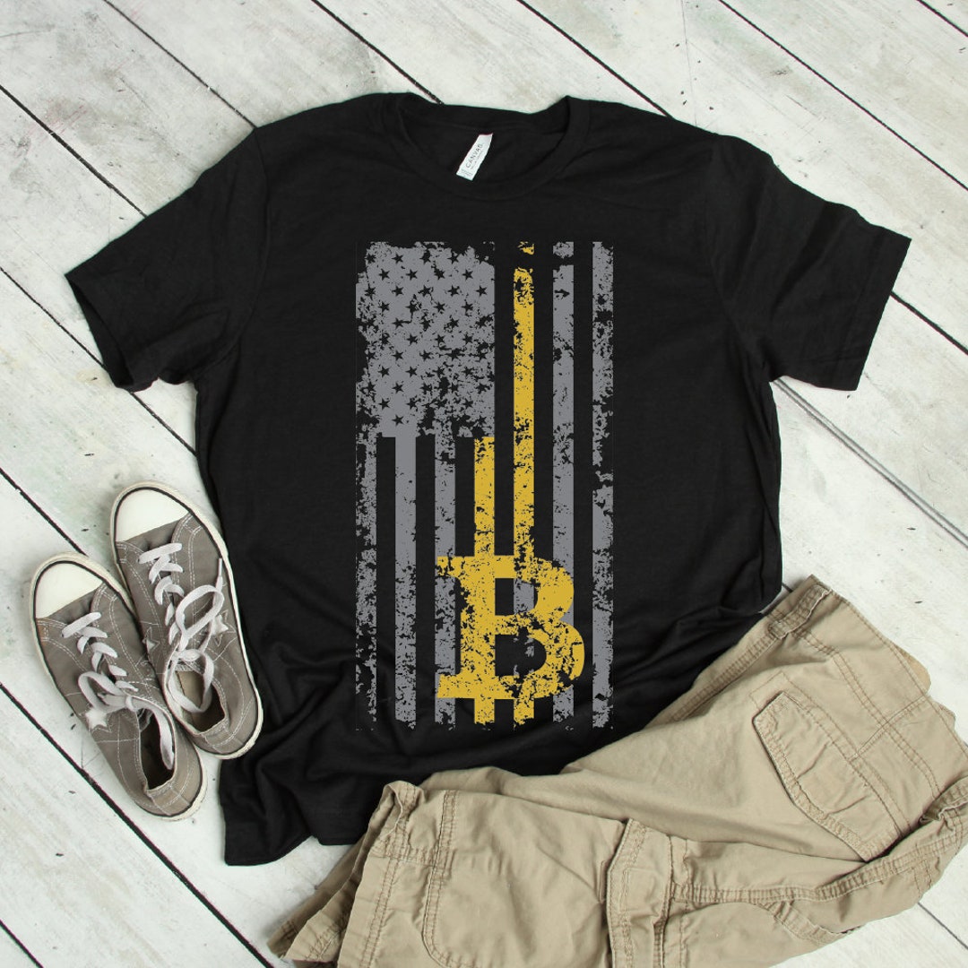 Bitcoin USA Flag Distressed Shirt | Bitcoin Shirt, Usa Flag, Bitcoin ...