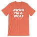 Awoo I'm A Wolf Lazy Halloween Shirt Creepy Sarcastic Costume Pun T ...