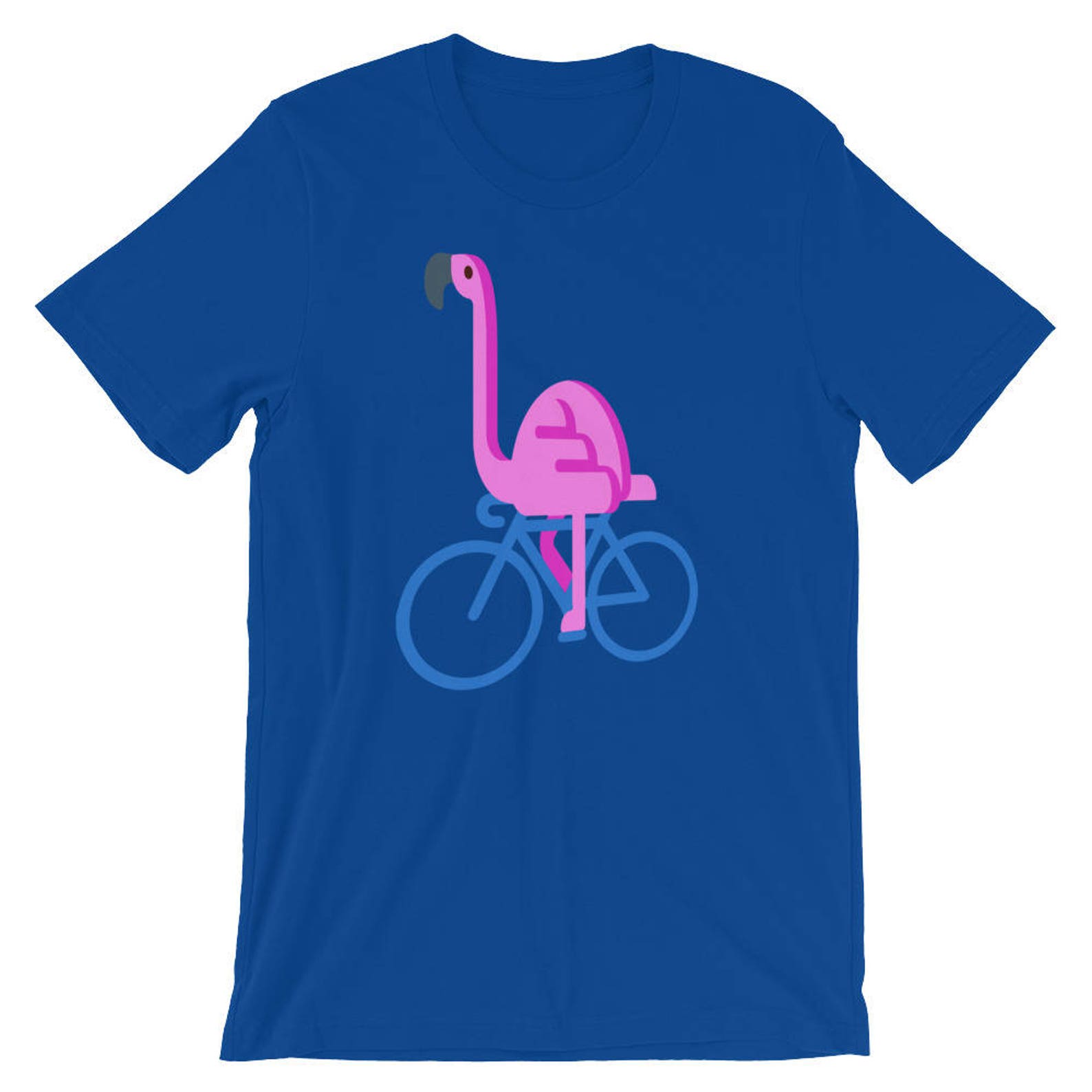Flamingo on A Bicycle Tshirt Flamingo Bicycle Pink - Etsy