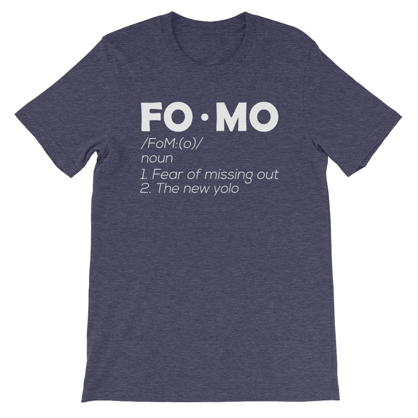 Fomo Definition Noun Funny Unisex Shirt Fear Of Missing Out | Etsy
