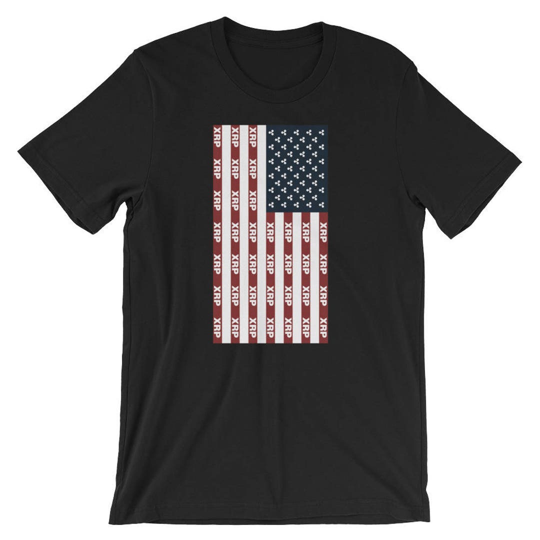 Usa Flag With Ripple XRP Digital Blockchain Crypto Unisex T-shirt ...