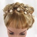 Ballet Bun Wrap on Rose Gold Wire With Ivory Roses, Freshwater Pearls ...