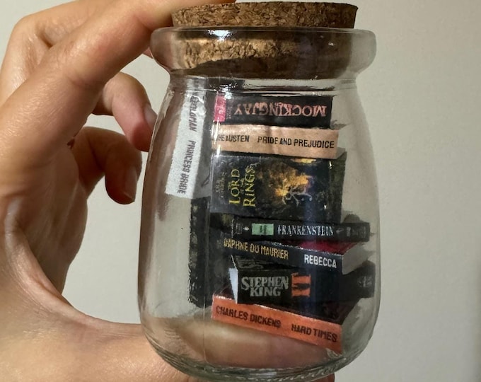 To Be Read and Shelved Jars - Pair of Jars for Custom Miniature Books ...