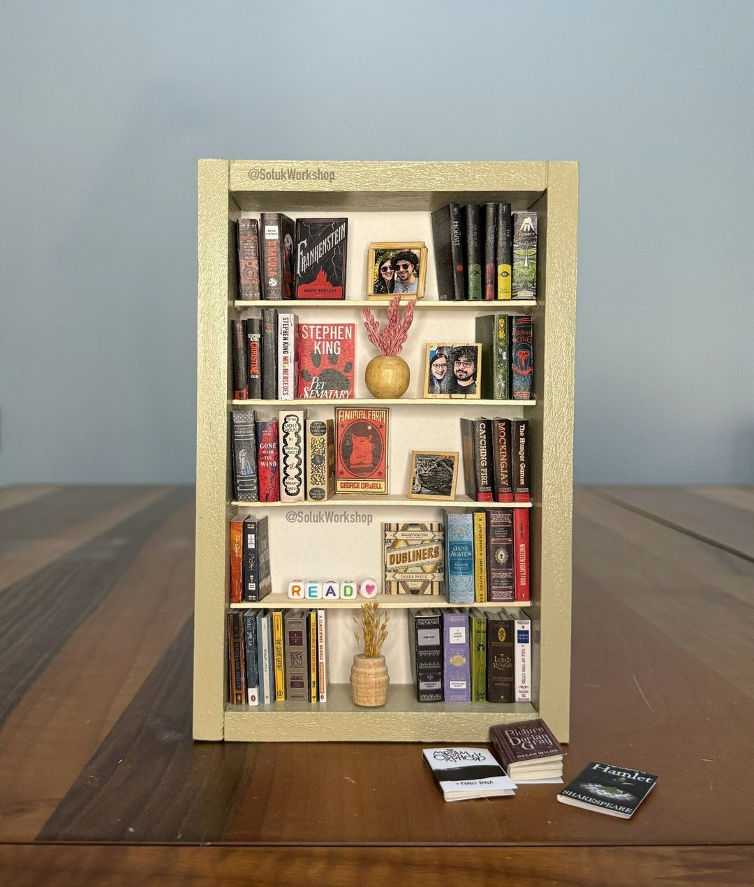 Miniature Bookshelf With Personalized Embellishments Customized Tiny ...
