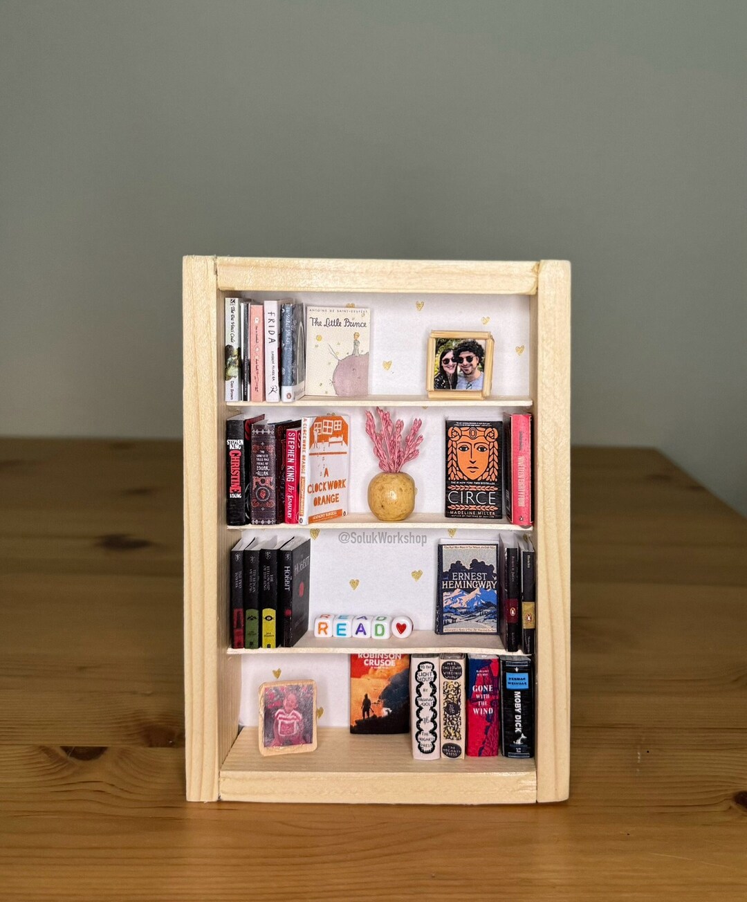 Custom Miniature Bookshelf With Personalized Embellishments FREE ...