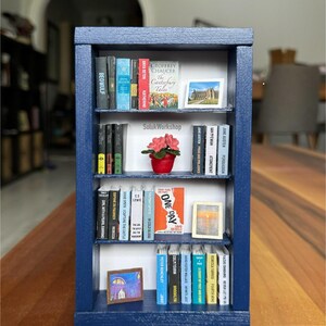 Miniature Bookshelf With 30 Books and Personalized Embellishments ...