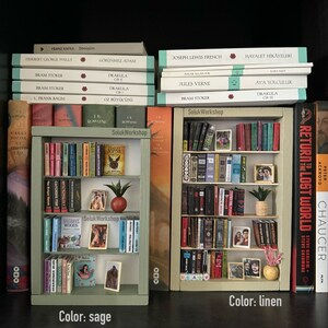Miniature Bookshelf With 30 Books and Personalized Embellishments ...