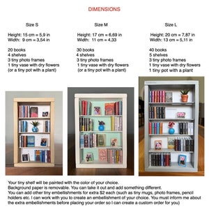 Custom Miniature Bookshelf With Personalized Embellishments FREE ...