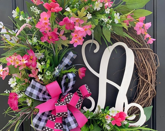 Monogram Wreaths - SassyDoorsWreaths