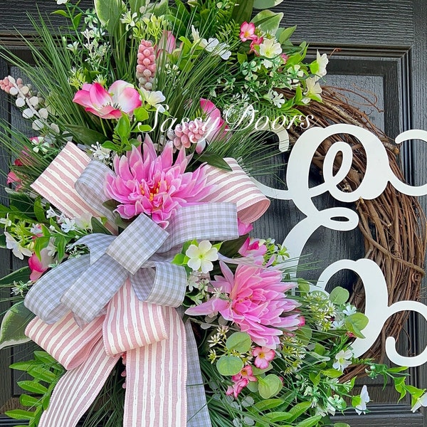 Wreath With Monogram - Etsy