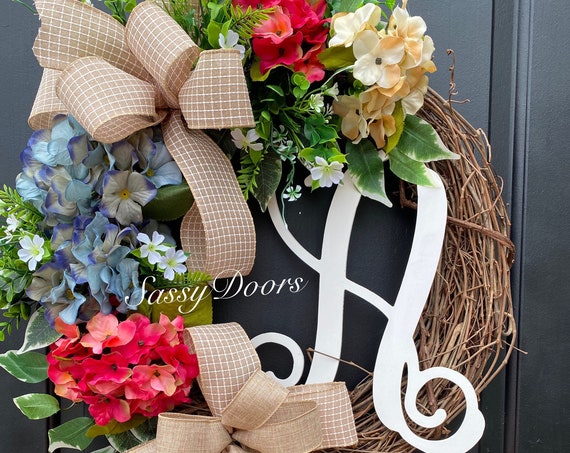 Monogram Wreaths - SassyDoorsWreaths