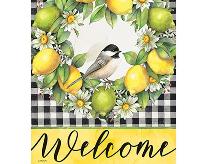 Buffalo Plaid House Flag- Lemon Flag- Flag With Lemons- Whimsical ...