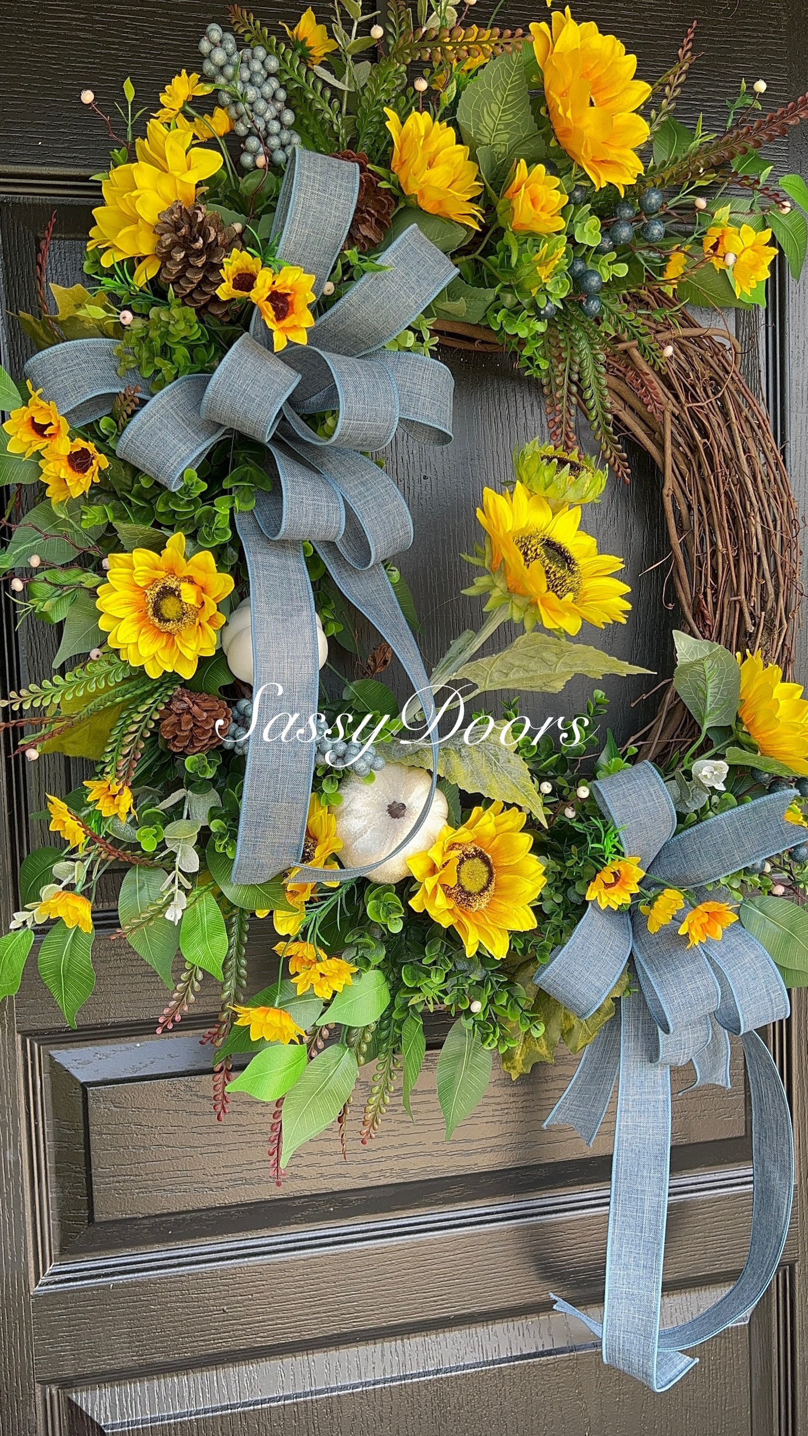 Sunflower Wreaths Wreath With Sunflowers Fall Front Door - Etsy