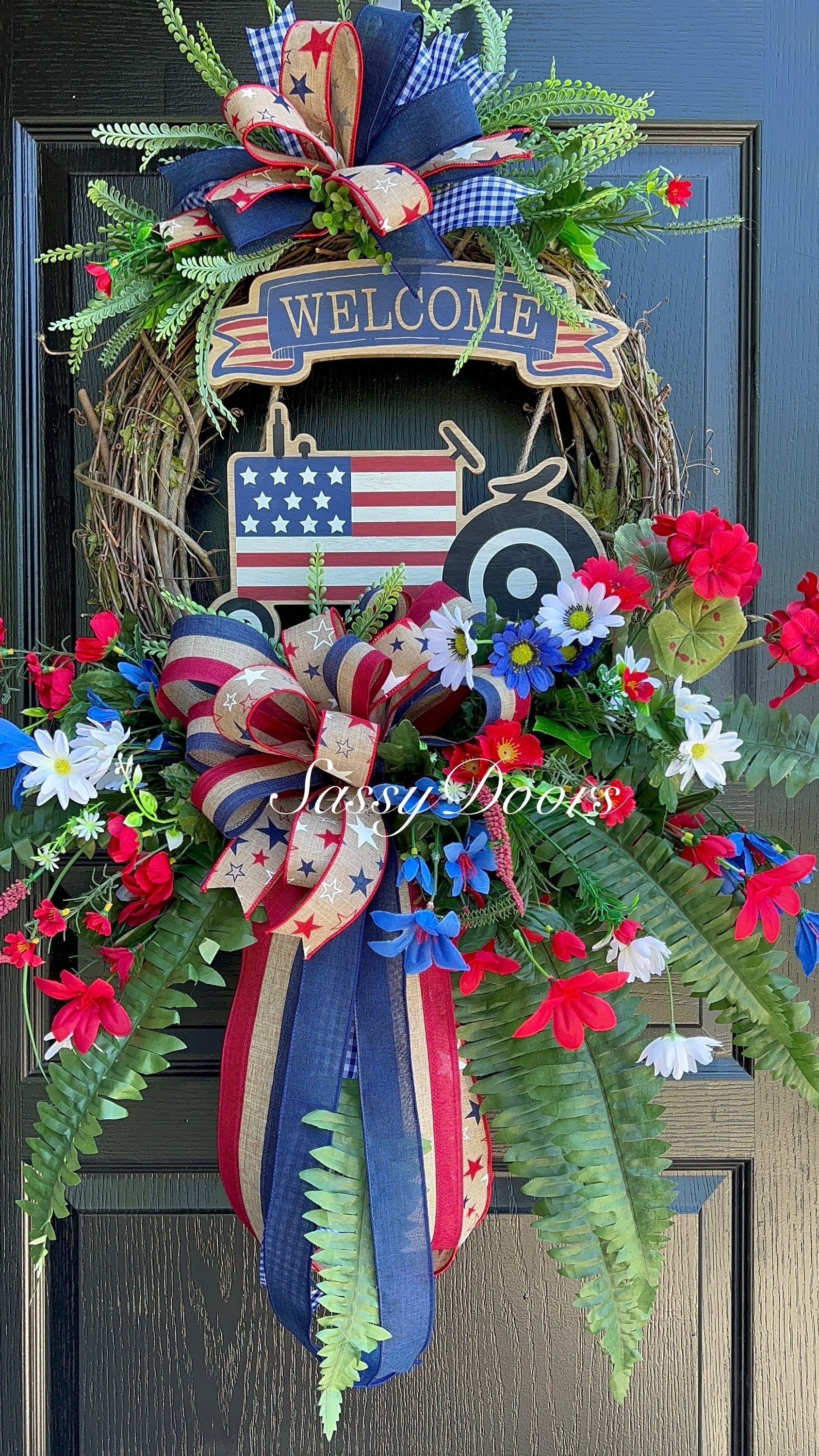 Farmhouse Patriotic Wreaths, USA Wreath, Fourth Of July Wreath, Sassy ... Farmhouse Patriotic Wreaths, USA Wreath, Fourth Of July Wreath, Sassy ...