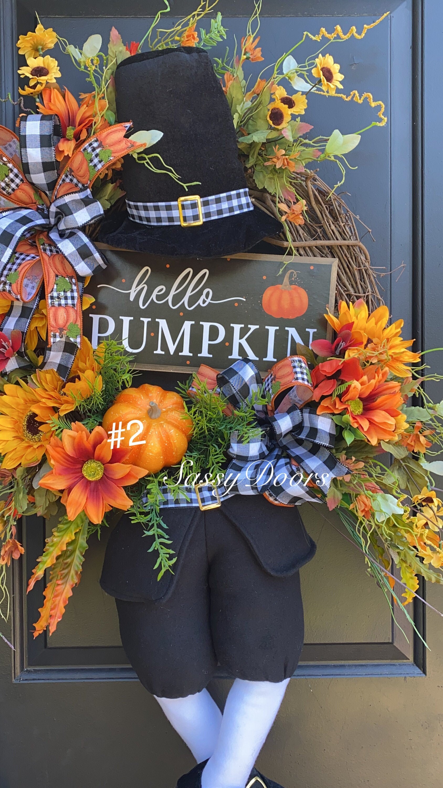 Pilgrim Wreath, Thanksgiving Wreath, Fall Wreaths, Sassy Doors Wreath ...