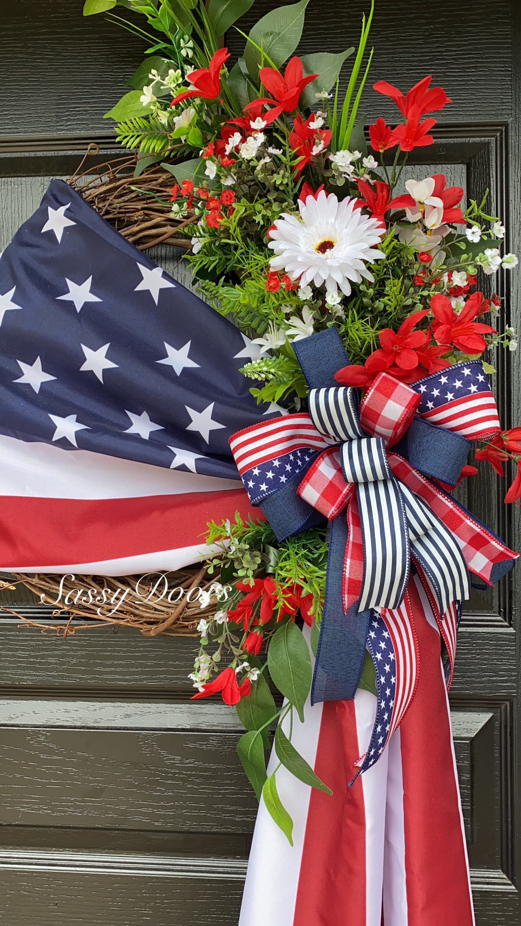 Flag Wreath, American Flag Wreath, Patriotic Wreath, Summer Wreath ...