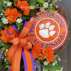 Clemson Wreath Clemson University Clemson Football Clemson | Etsy