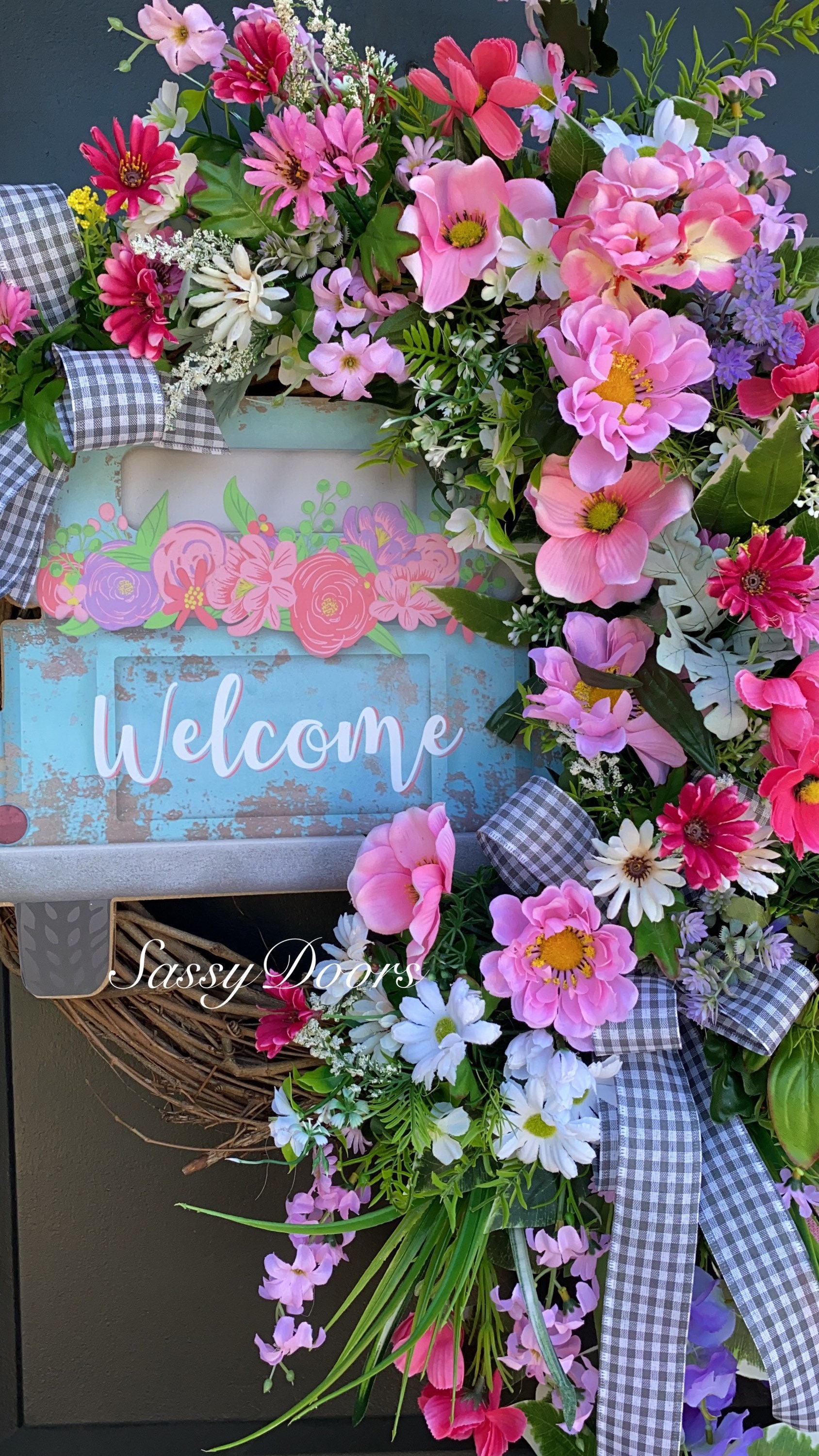 Spring And Summer Door Wreath, Daisy Wreath, Mother’s Day Wreath, Sassy ...