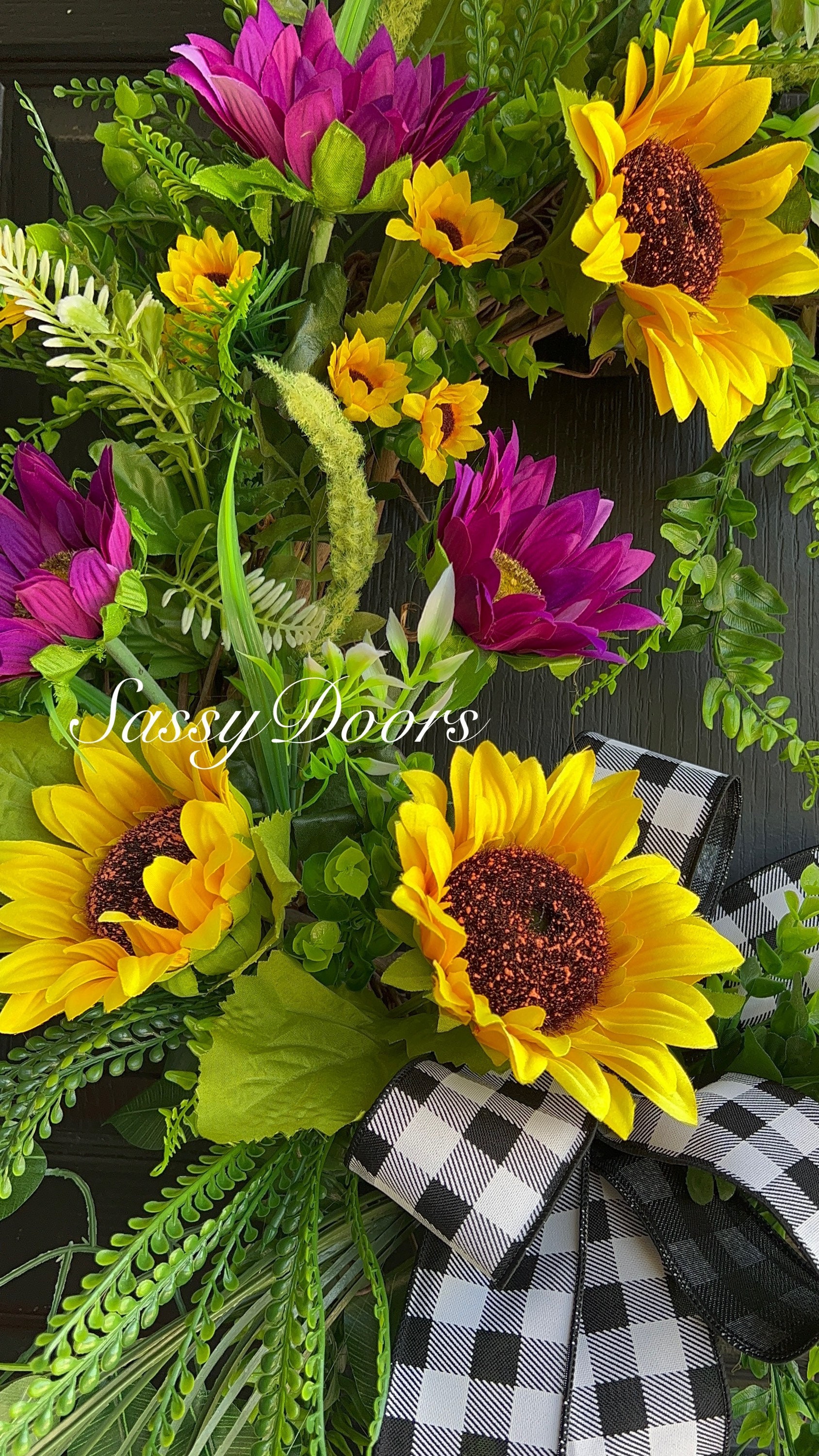 Sunflower Wreath, Welcome Wreath, Sunflower Front Door Wreath ...
