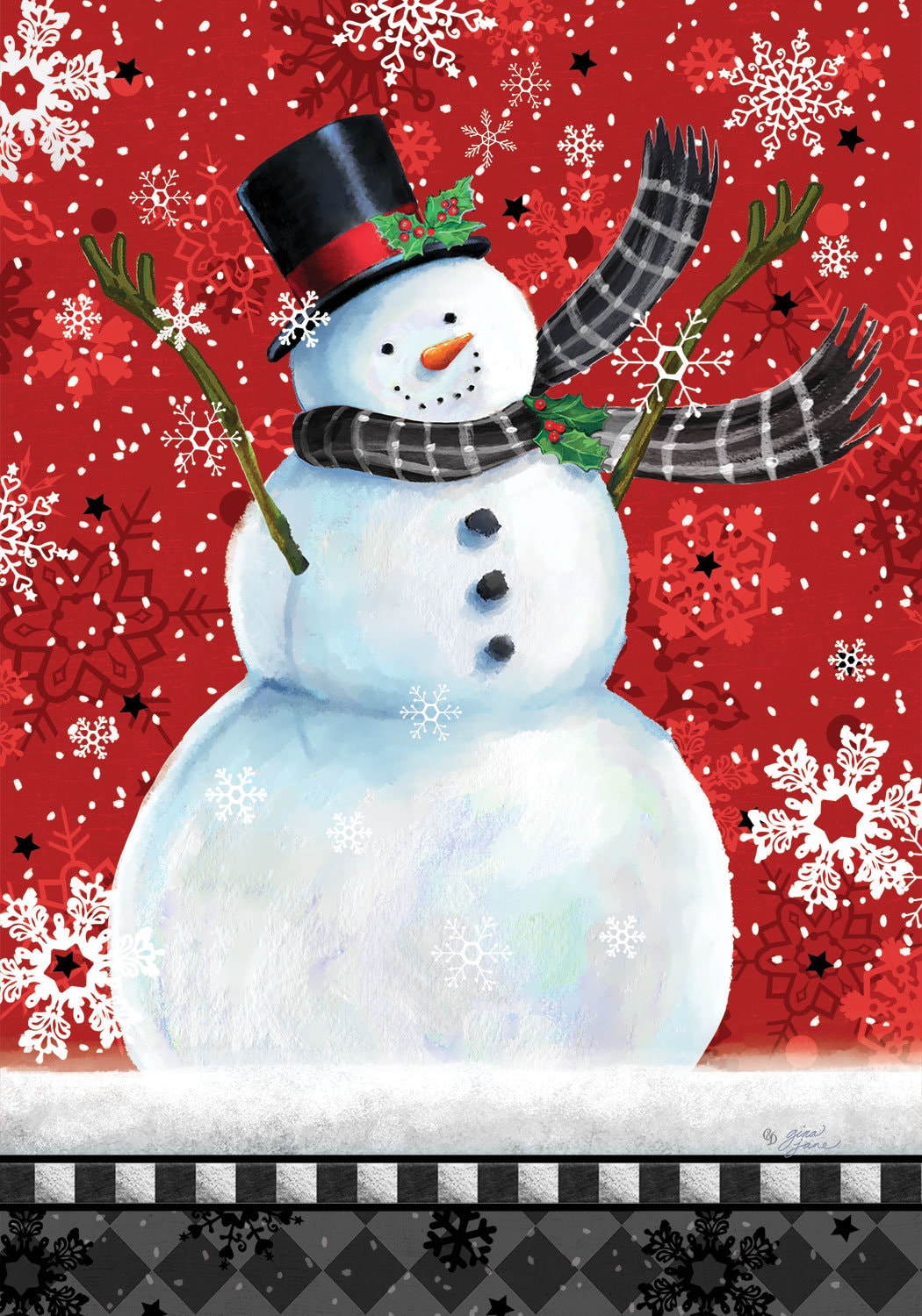 Winter Snowman, Snowman House Flag, Winter Large Flag, Snowman Flag ...