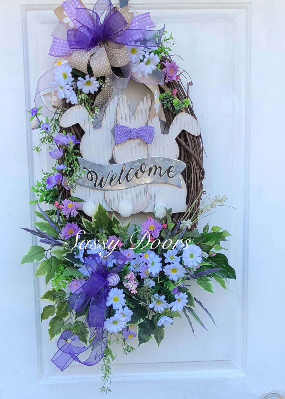 Easter Wreath,Easter Bunny,Deco Mesh Wreath,Spring Wreath, Easter ...