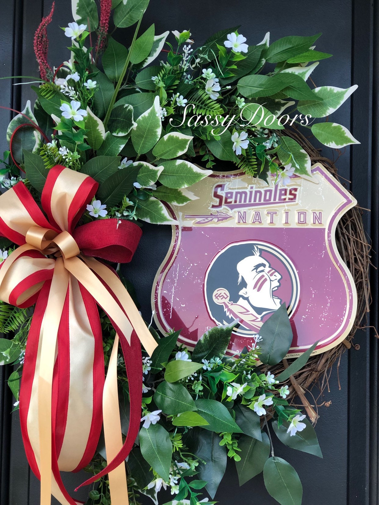 Florida State Door Wreath, Florida State University, Seminoles Wreath ...