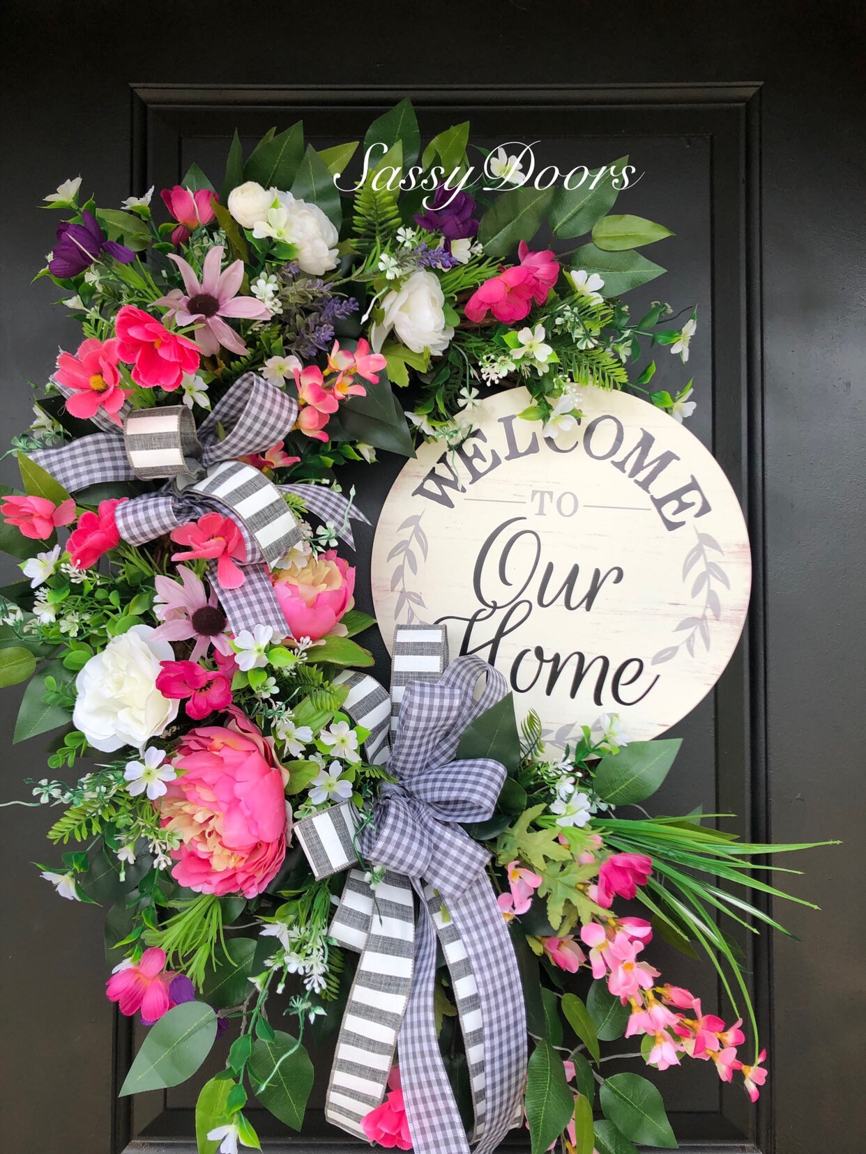 Summer Wreaths, Door Wreath, Peonies Wreath, Wreath For Front Door ...