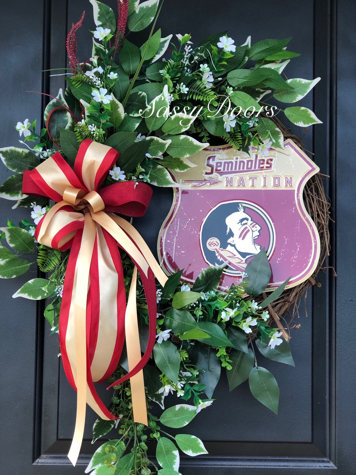 Florida State Door Wreath, Florida State University, Seminoles Wreath ...
